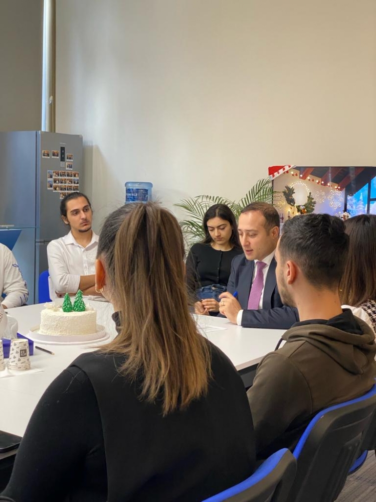 A meeting was held with students and volunteers doing internship at ...